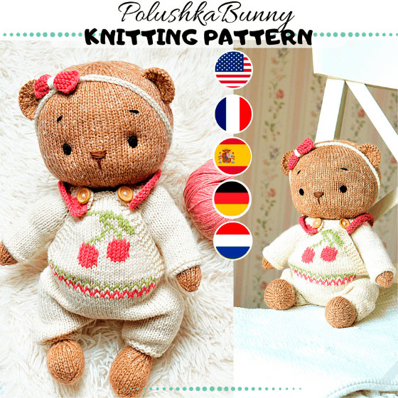 Knitting baby Bunny Pattern - 10''/25cm