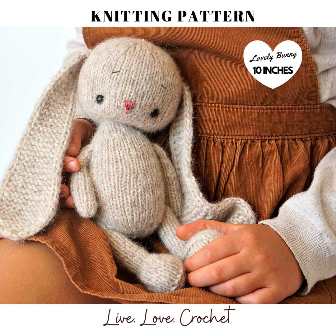 Knitting baby Bunny Pattern - 10''/25cm